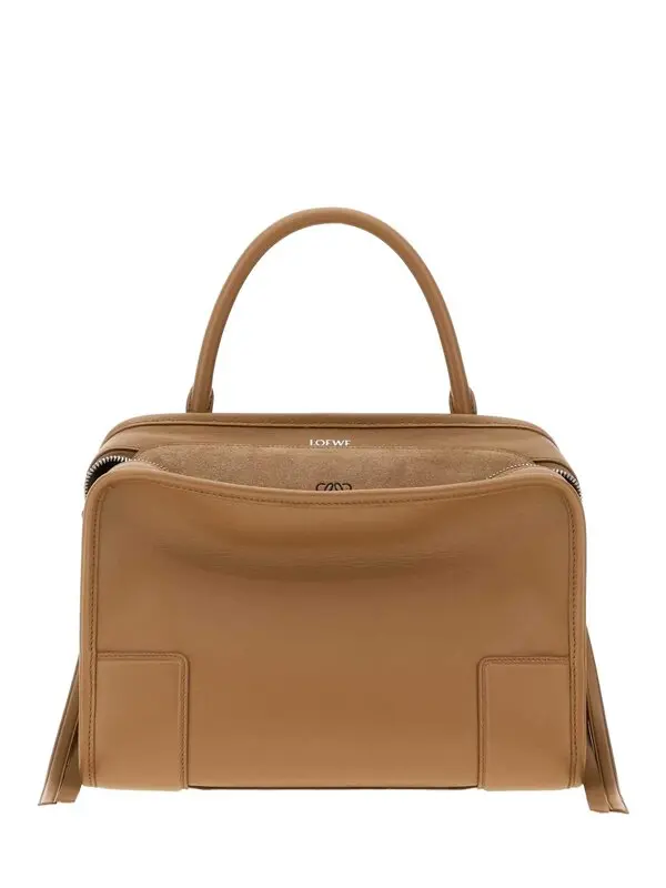 Loewe Camel Leather Medium Amazona 180 Handbag - Brown