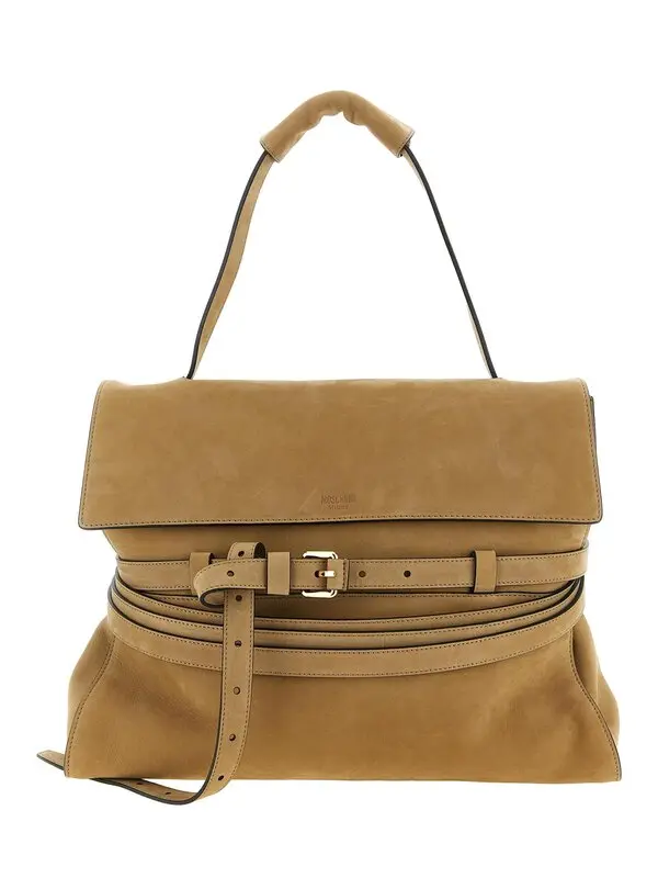 Moschino Tie Me' Shoulder Bag - Cream