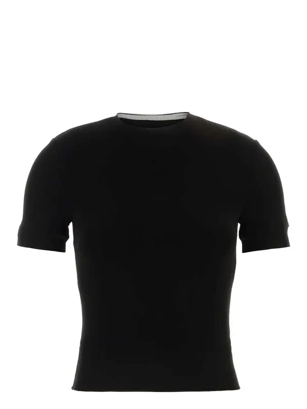 MAISON MARGIELA Ribbed Jersey Top - Black