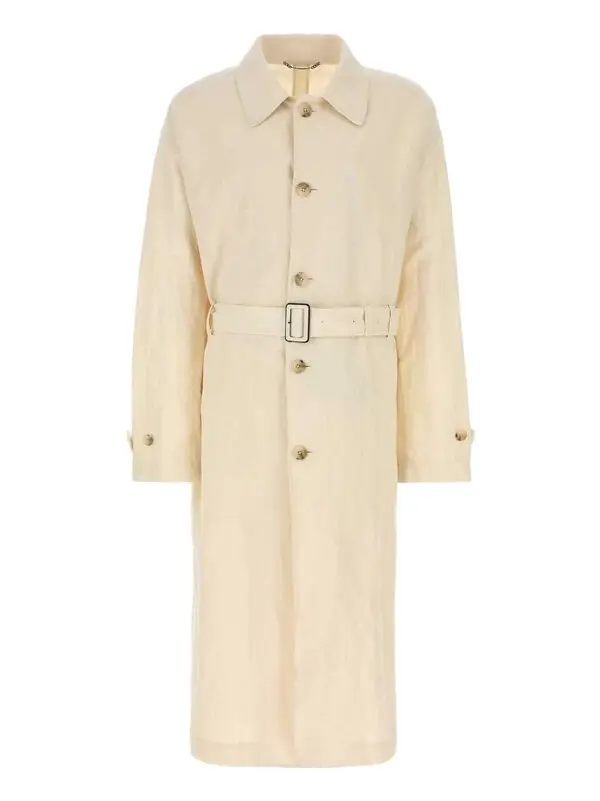 Dolce & Gabbana Sand Cotton Blend Trench Coat - Brown