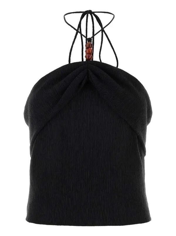 Magda Butrym Stretch Jersey Top - Black