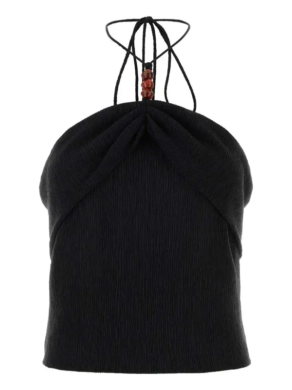 Magda Butrym Stretch Jersey Top - Black