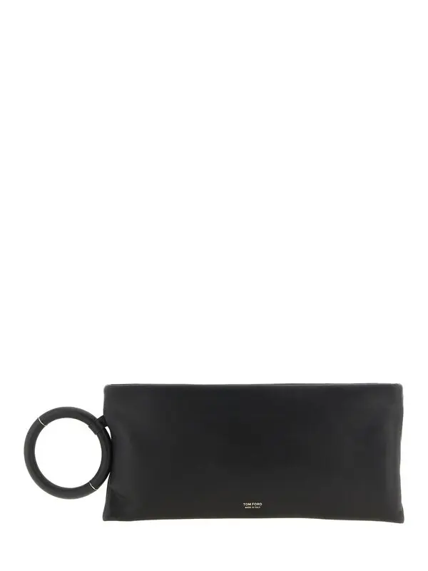 TOM FORD Nappa Leather Clutch - Black