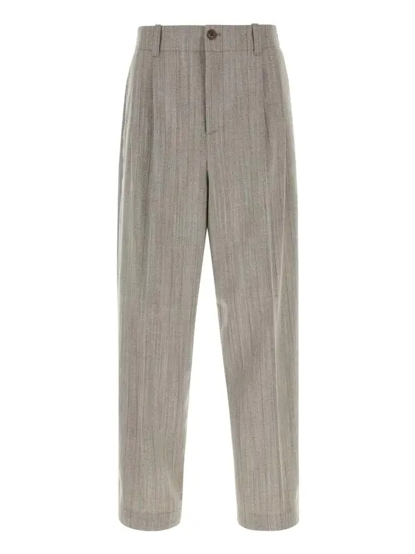 GOLDEN GOOSE Wool Blend Pant - Brown