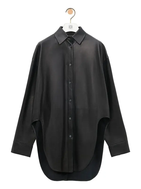 Loewe Lamb Skin Button Up Shirt - Black