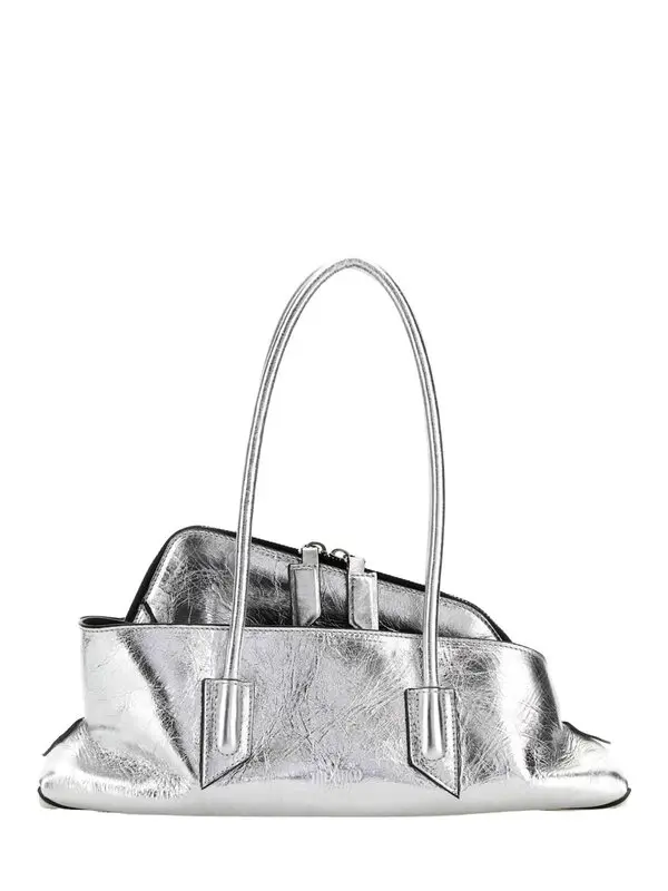 Attico Leather Small La Passeggiata Handbag - Silver