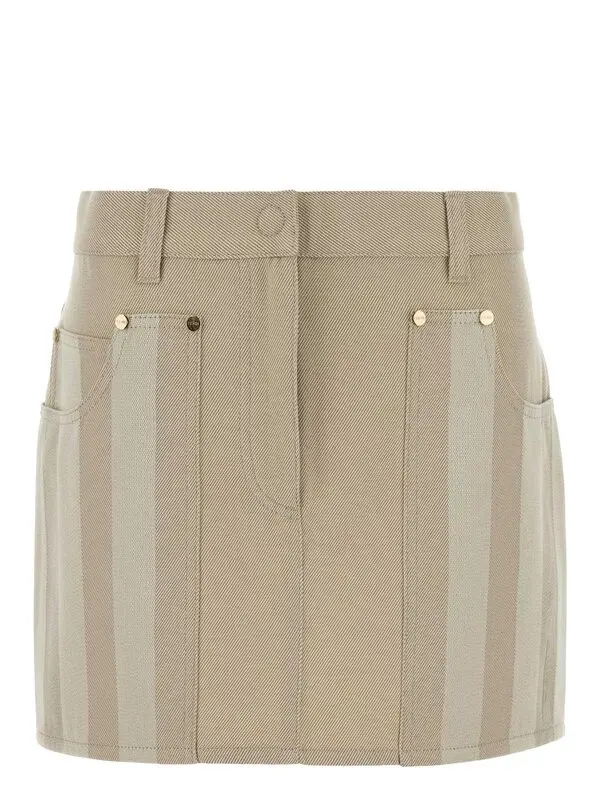 Fendi Drill Mini Skirt - Brown
