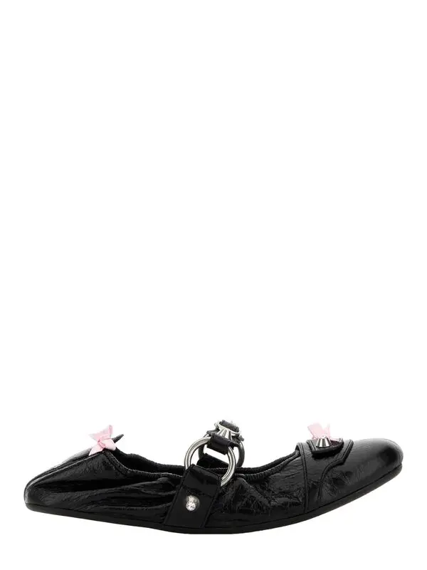 Balenciaga Leather Ballerinas - Black