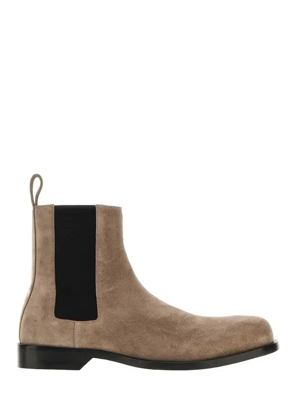 Loewe Suede Bobine Chelsea Ankle Boots - Gray