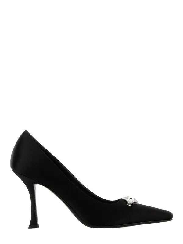 JIMMY CHOO Ryker 90 Satin Pave Diamond Link Pumps - Multicolor