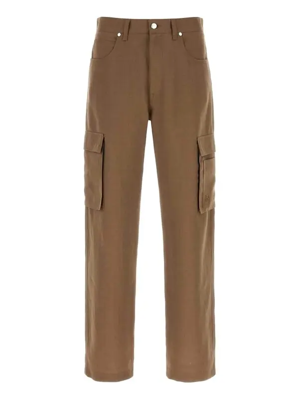 Fendi Light Linen Cargo Pant - Brown