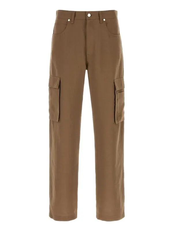 Fendi Light Linen Cargo Pant - Brown