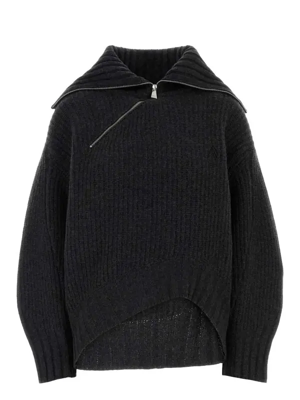 Attico Wool Blend Sweater - Gray