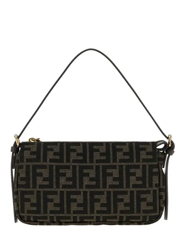 Fendi Embroidered Jacquard Small Handbag - Multicolor