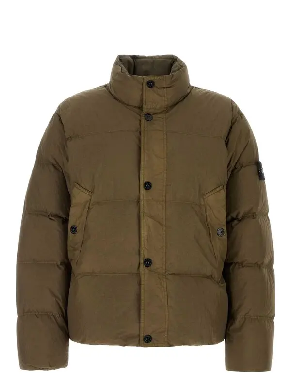 Stone Island Nylon Down Jacket - Green