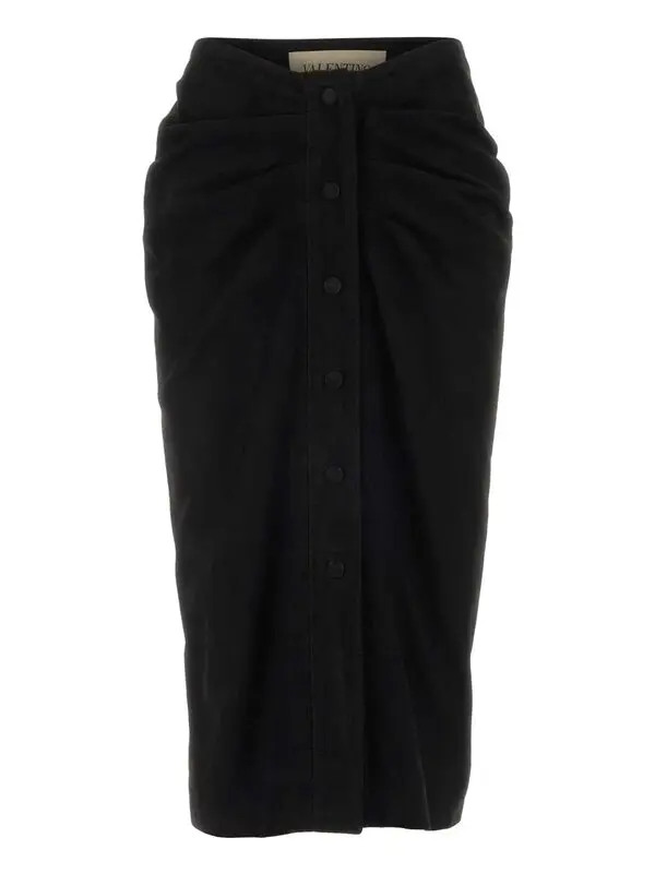 Valentino Garavani Suede Skirt - Black