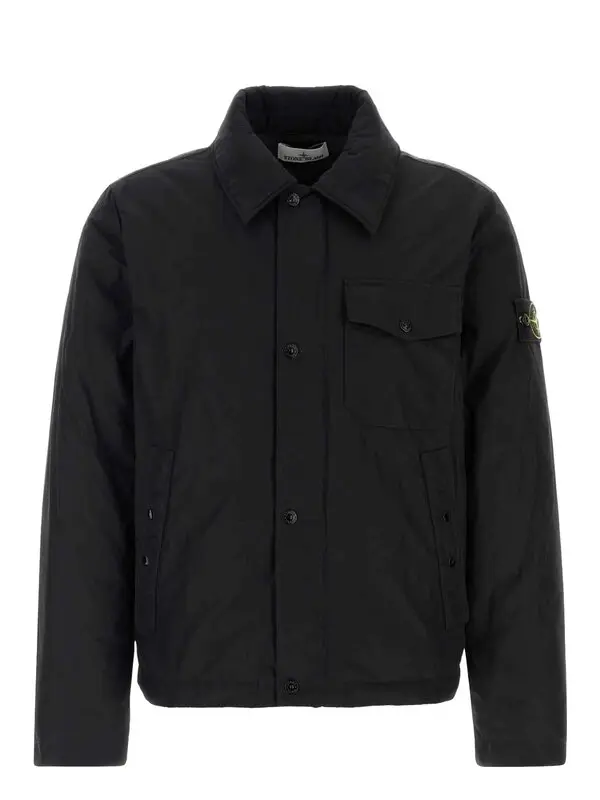 Stone Island Polyester Blend Down Jacket - Black