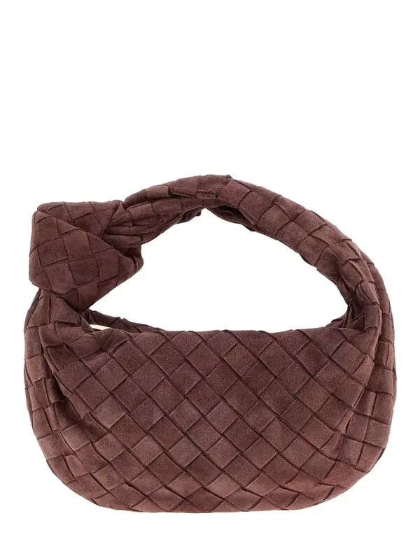 Bottega Veneta Grape Suede Mini Jodie Handbag - Purple