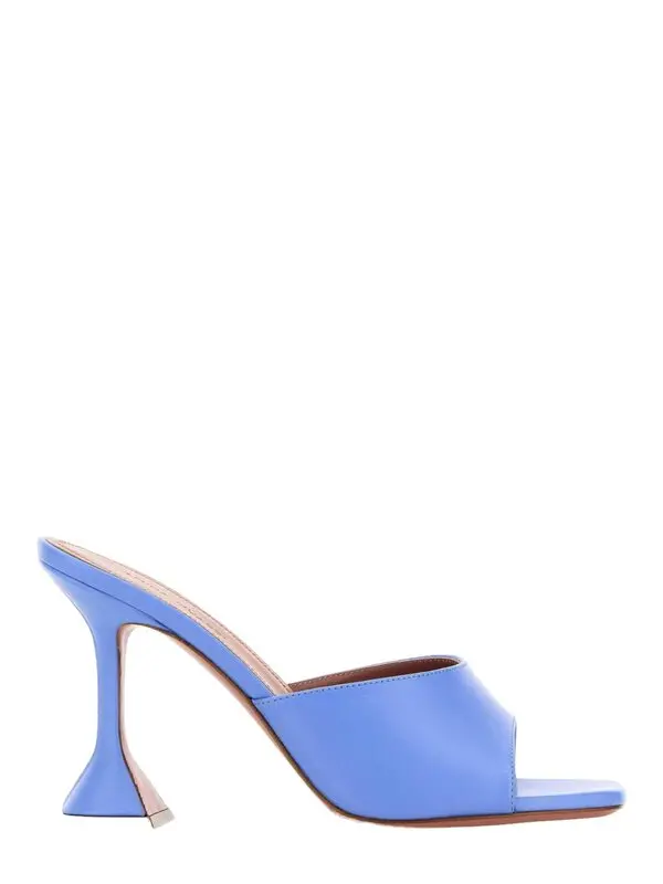 Amina Muaddi Nappa Leather Lupita Mules - Blue