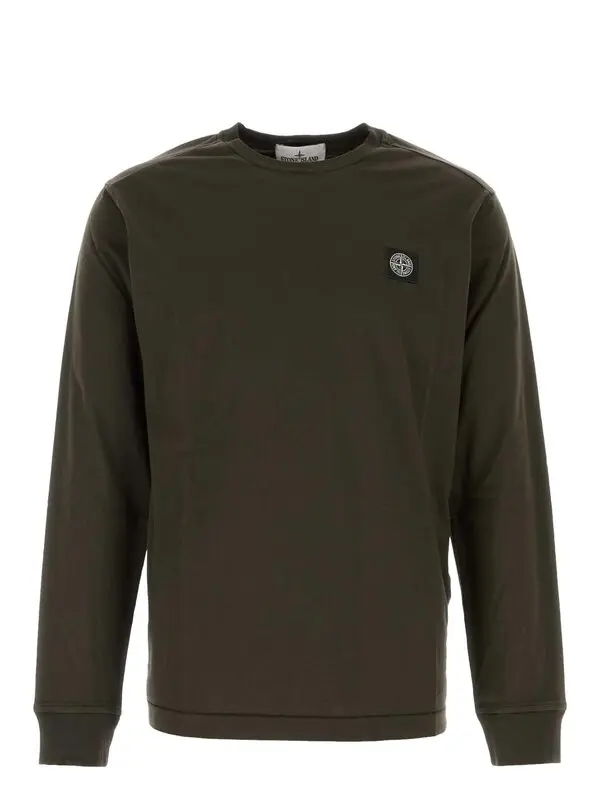 Stone Island Khaki Cotton T-shirt - Green