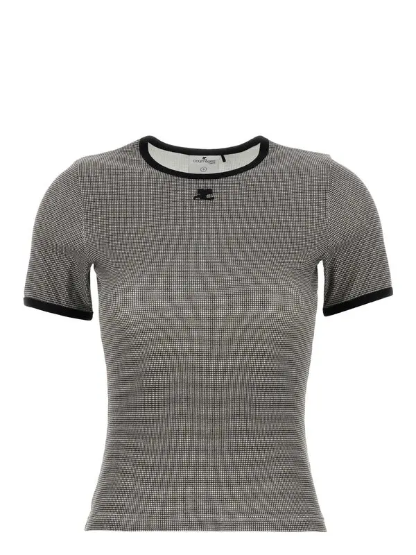 COURREGES Printed Jersey T-shirt - Multicolor
