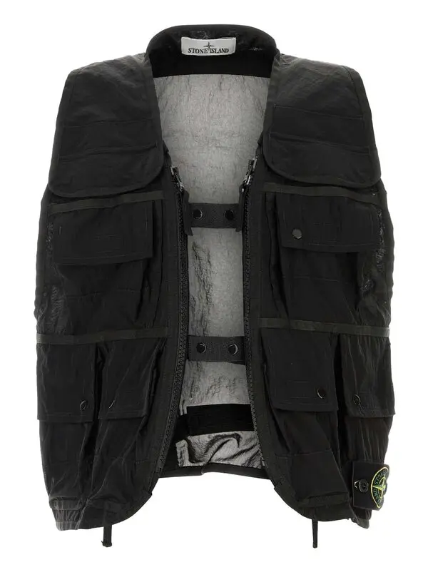 Stone Island Nylon Vest - Black