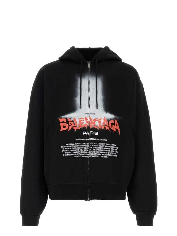 Balenciaga Cotton Sweatshirt - Black