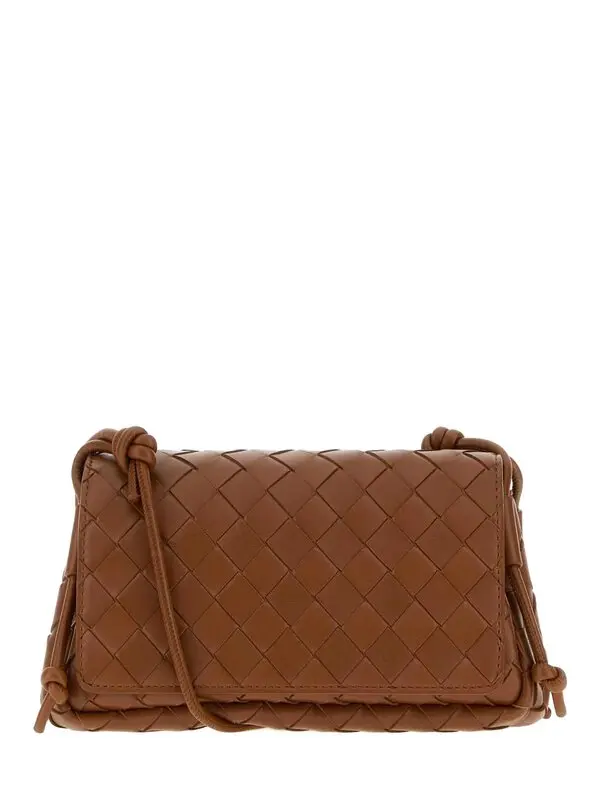 Bottega Veneta Nappa Leather Notturno Crossbody Bag - Brown