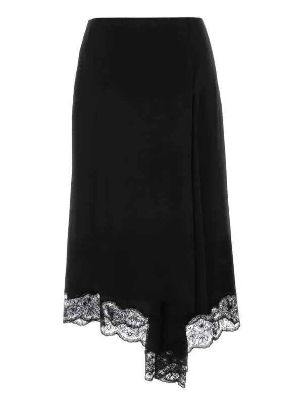 Alexander McQueen Crepe Skirt - Black