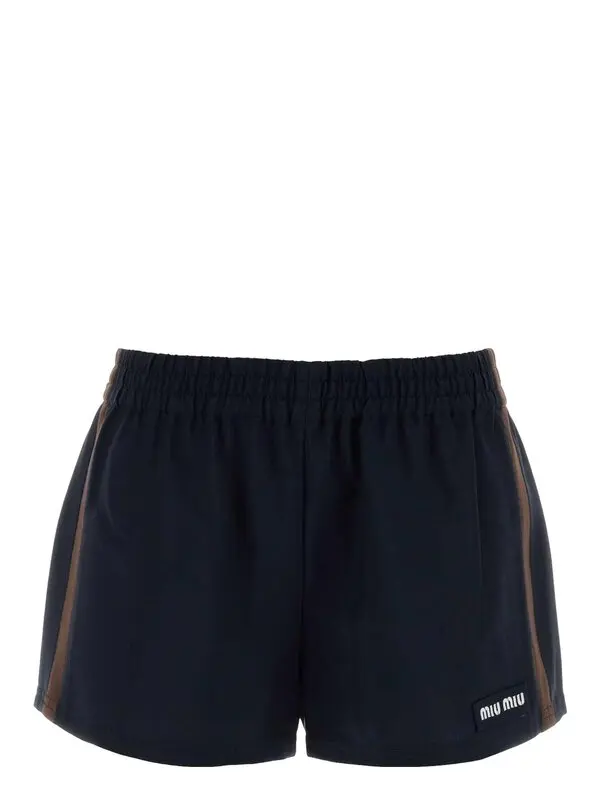 Miu Miu Mohair Blend Shorts - Blue