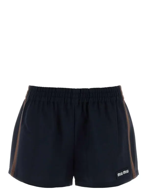 Miu Miu Mohair Blend Shorts - Blue