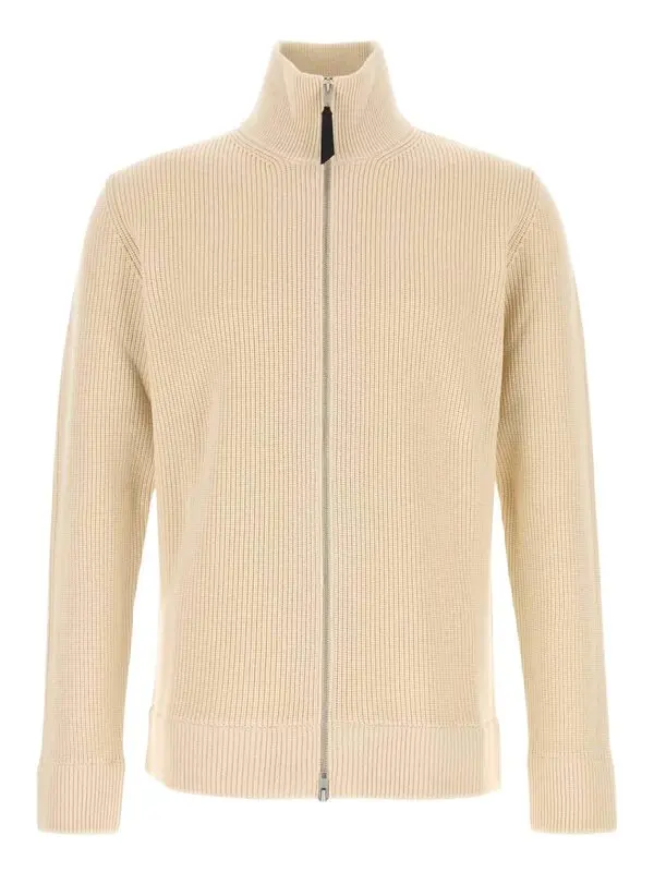 MAISON MARGIELA Sand Cotton Blend Cardigan - Brown