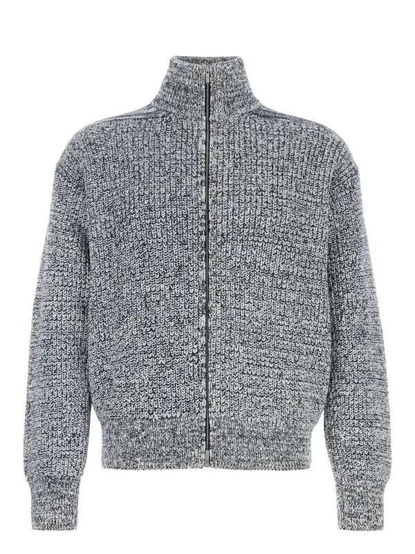 FERRAGAMO Two-tone Cotton Blend Cardigan - Multicolor