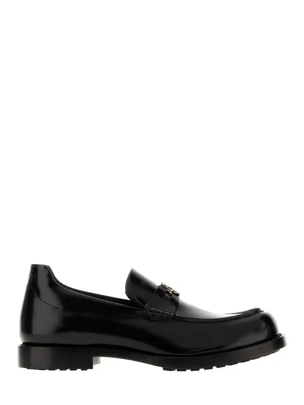 Balenciaga Leather Confy Loafers - Black