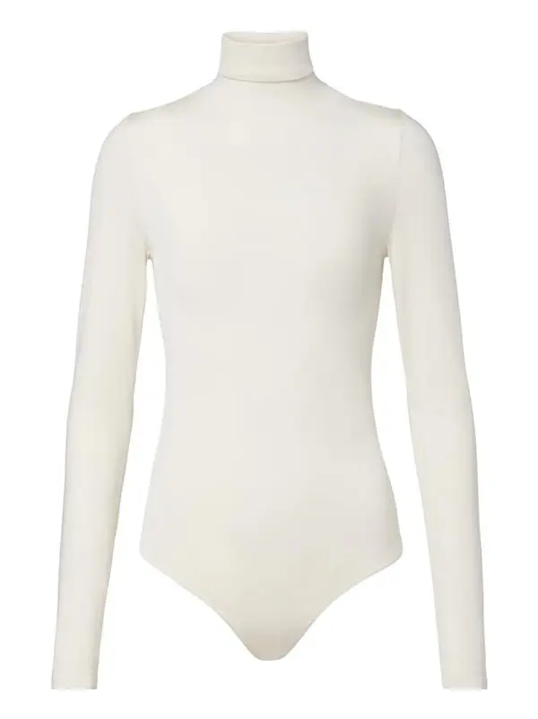 Wolford Colorado Turtleneck Jersey Bodysuit - White