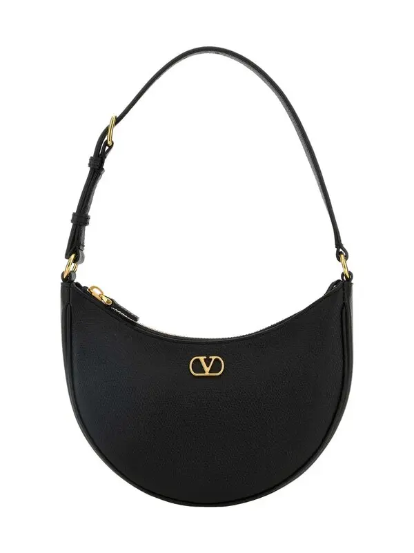Valentino Garavani Leather Mini Vlogo Shoulder Bag - Black