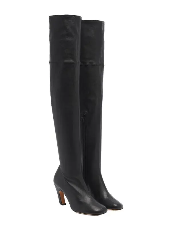 Le Monde Beryl Le Monde Béryl Mica Over-the-knee Leather Boots - Black
