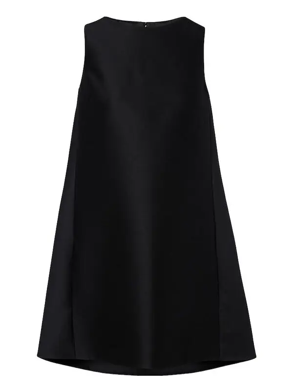 Balenciaga Bb Belted Wool And Silk Minidress - Black