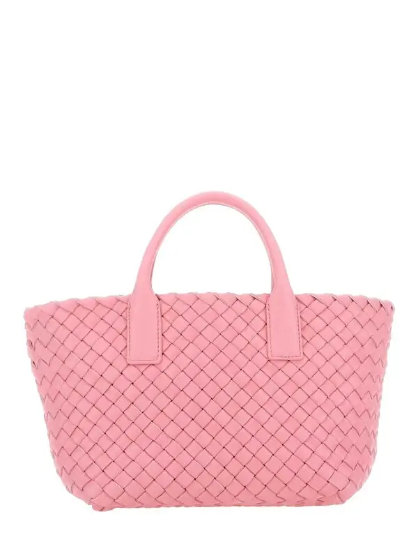 Bottega Veneta Leather Mini Cabat Handbag - Pink