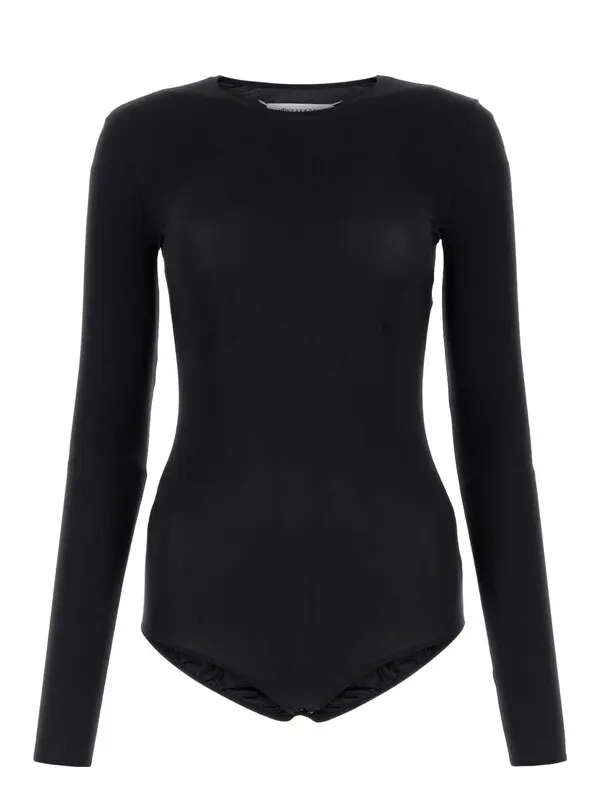 MAISON MARGIELA Stretch Nylon Bodysuit - Black