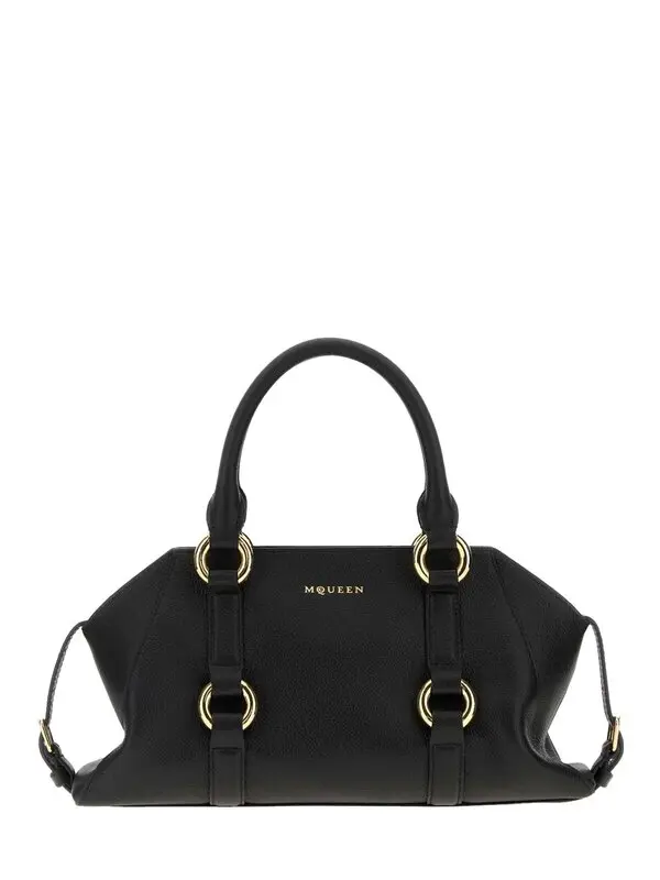 Alexander McQueen Leather Small Farringdon Handbag - Black