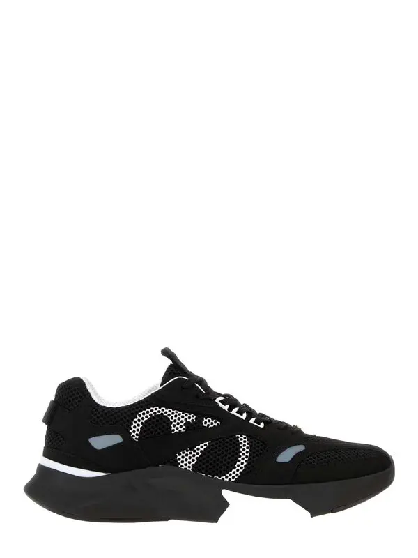 Valentino Garavani Suede And Mesh Demivee Sneakers - Black