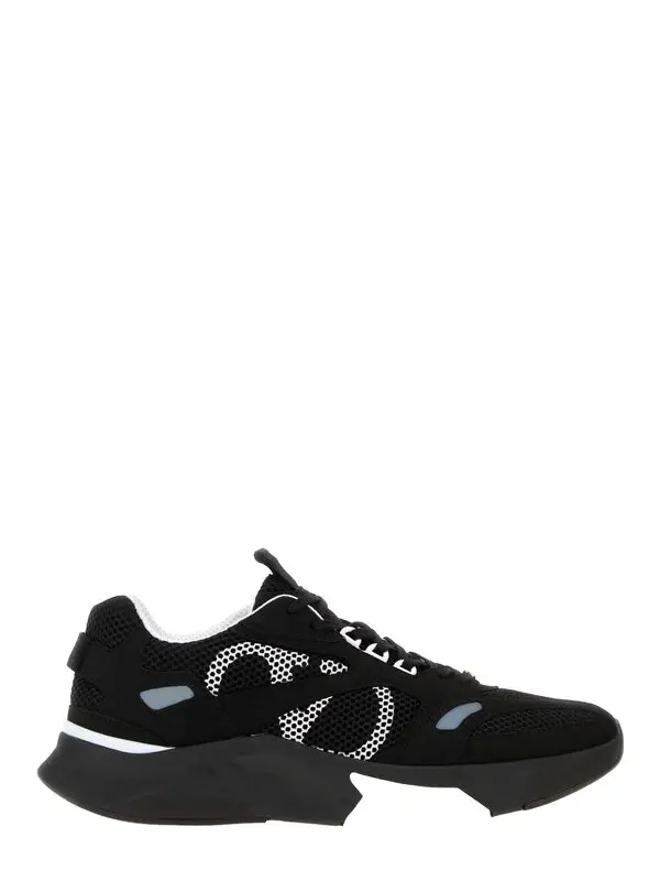 Valentino Garavani Suede And Mesh Demivee Sneakers - Black