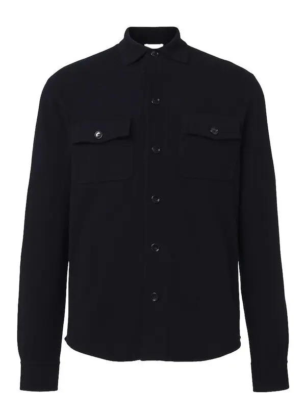 ALLUDE Knitted Wool And Cashmere Shirt - Blue