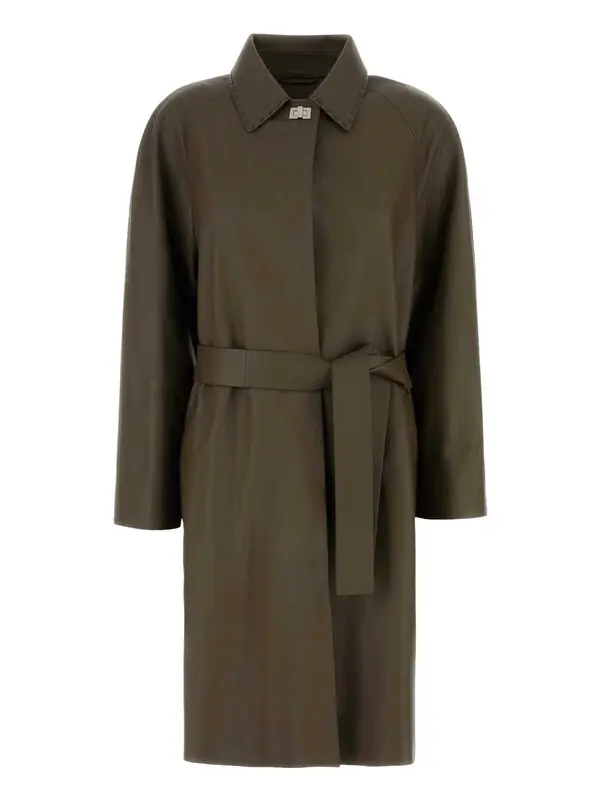 Fendi Leather Coat - Brown