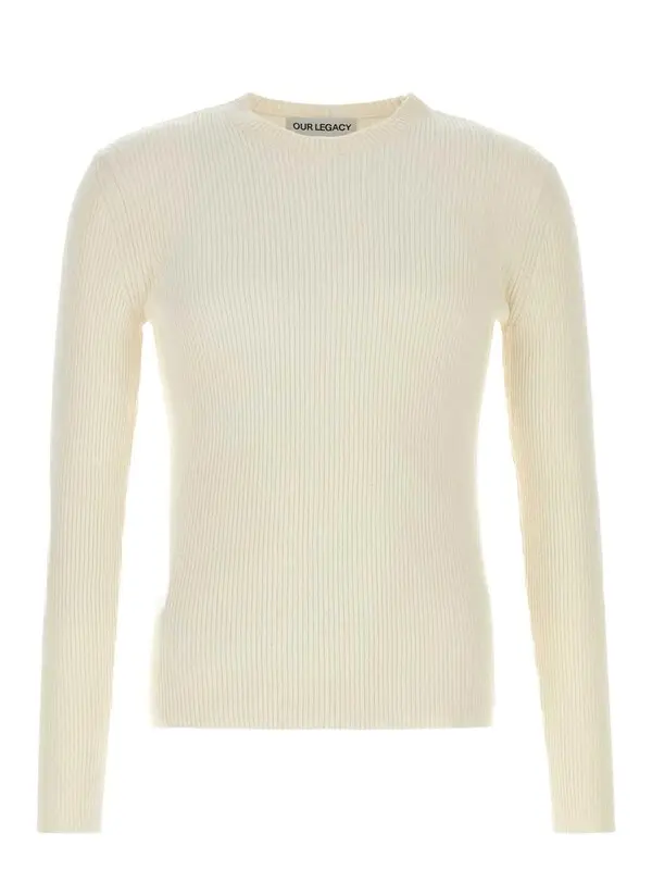 Our Legacy Ivory Silk Sweater - White