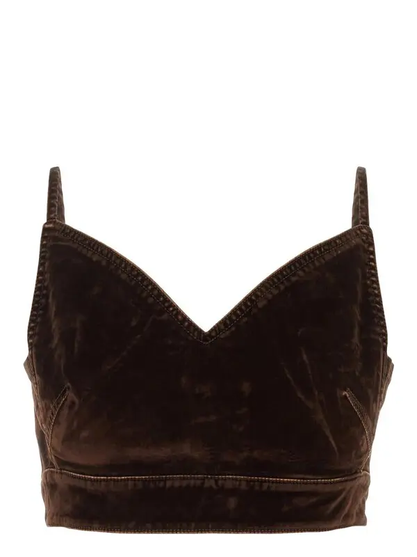 Loewe Velvet Crop Top - Multicolor