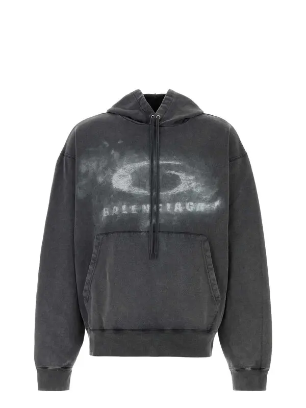 Balenciaga Oversize Cotton Hoodie - Gray