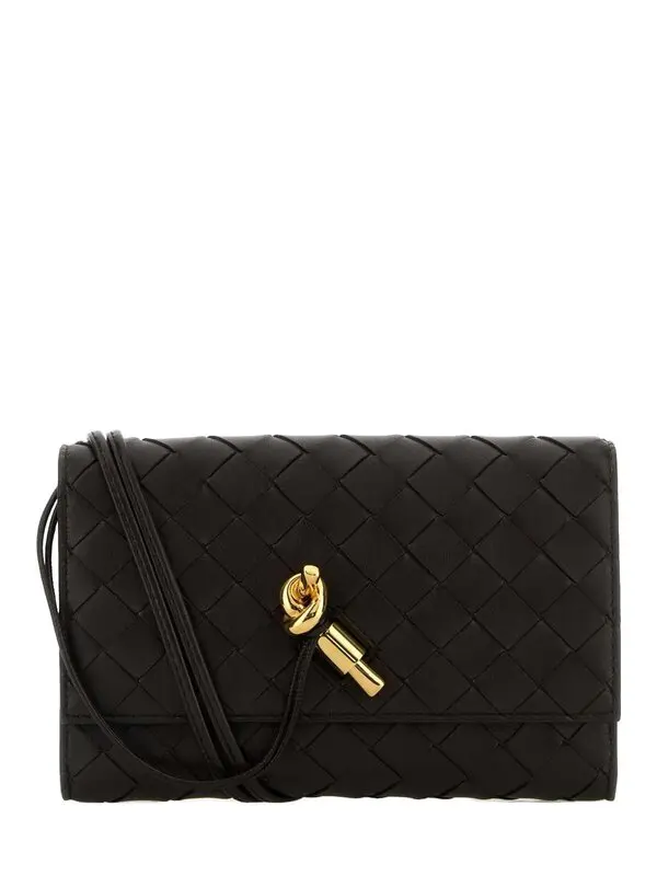 Bottega Veneta Nappa Leather Andiamo Crossbody Bag - Brown