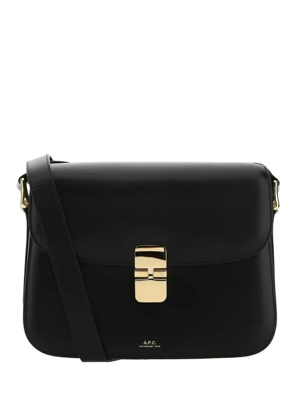 A.p.c. Leather Grace Cross Body Bag - Black